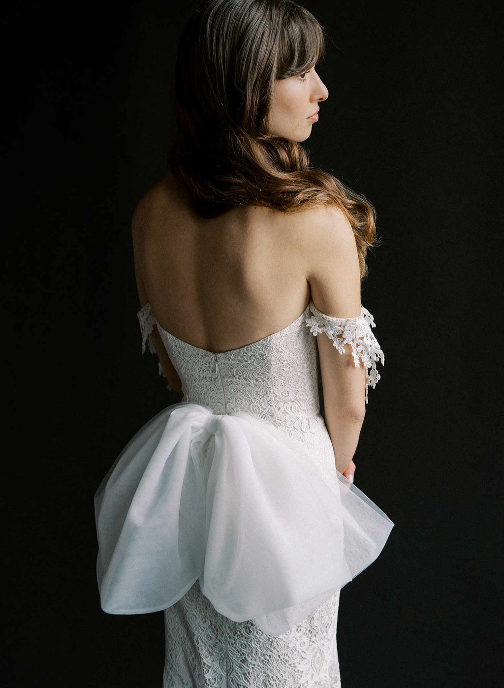 Oversized double tulle bow bustle - Style #2520