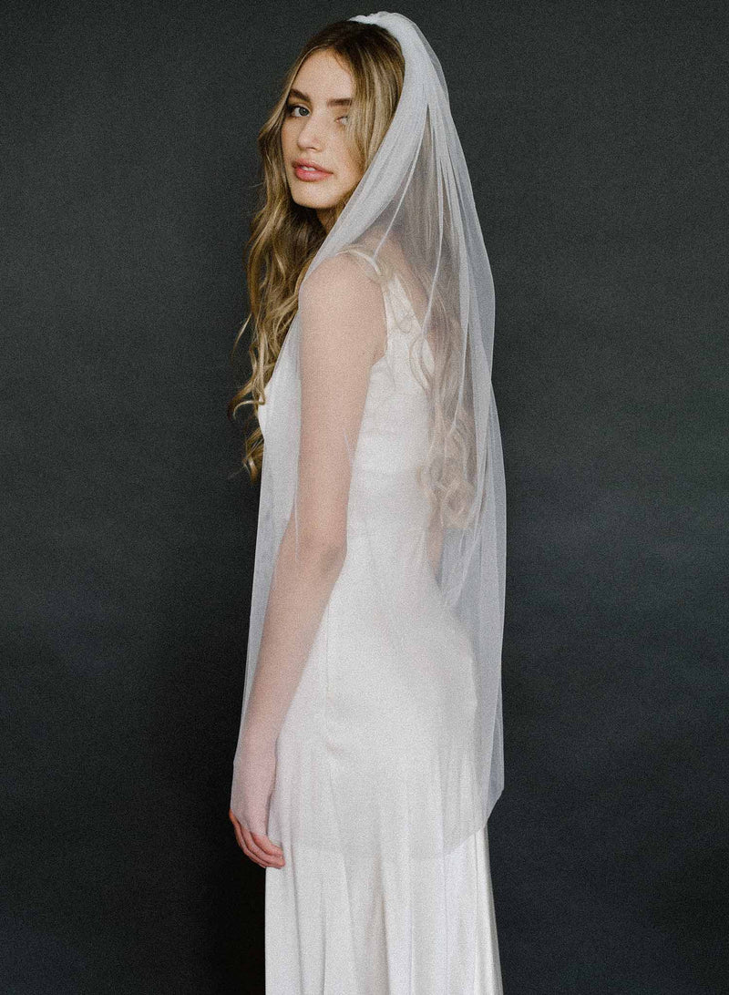 Sheer tulle bridal wedding veil - Gossamer tulle fantasy veil - Style #2003
