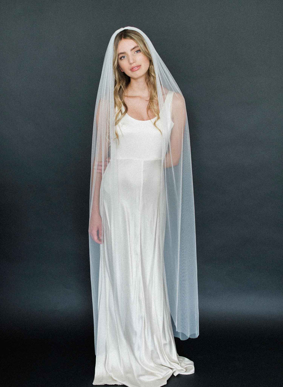Sheer tulle bridal wedding veil - Gossamer tulle fantasy veil - Style #2003