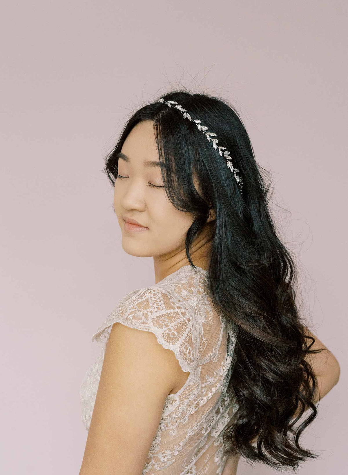 Bridal crystal headpiece - Modern bridal crystal circlet - Style #2144