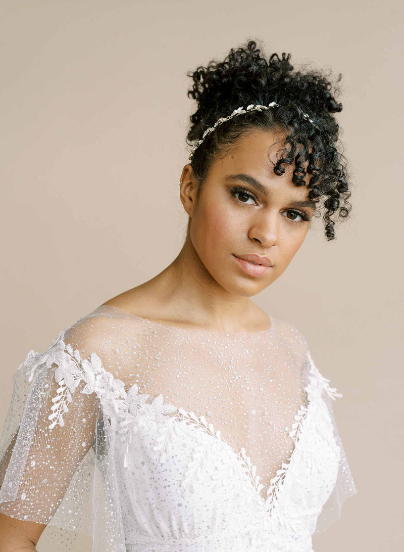Bridal crystal headpiece - Modern bridal crystal circlet - Style #2144