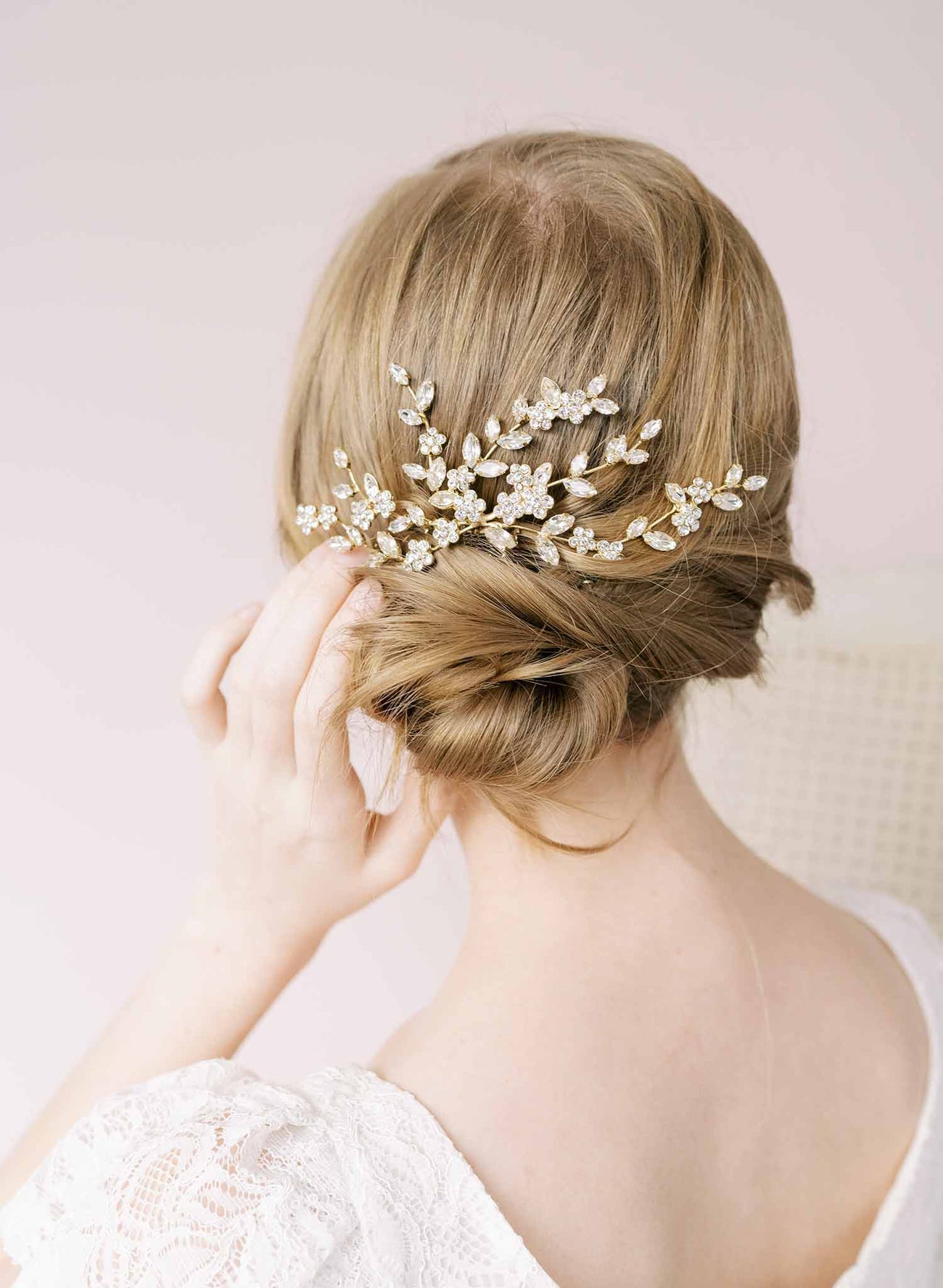 Bridal crystal hair comb, accessory - Crystal tendrils hair comb ...