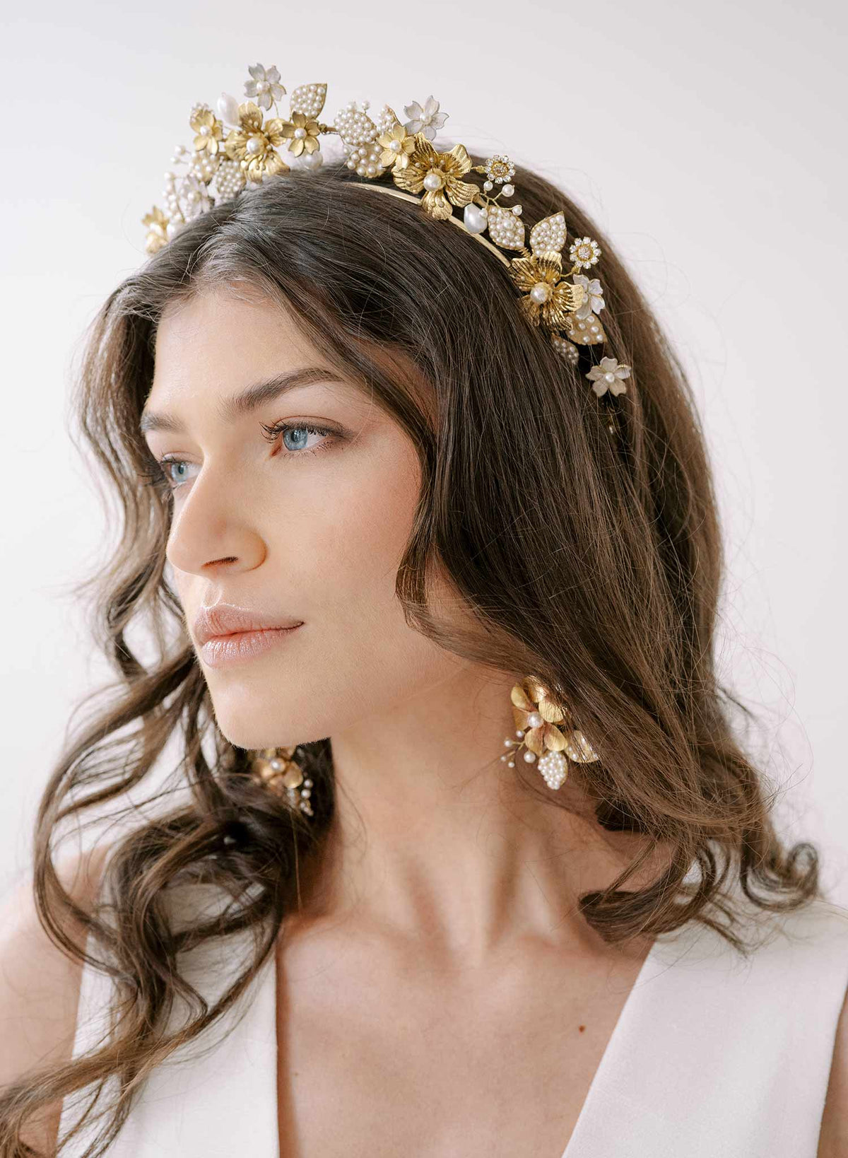 Bridal tiara, flower crown - Flourishing garden raised tiara - Style #2326