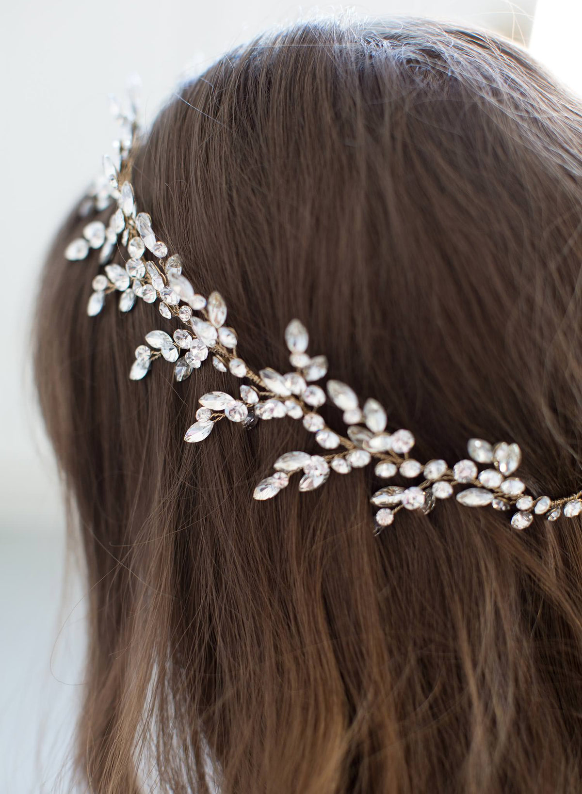 Bridal headpiece, hair vine, dramatic crystal headpiece - Style #798