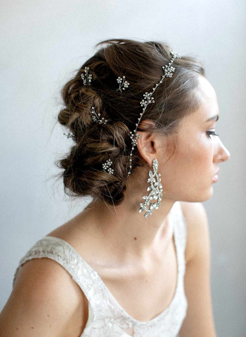 Hair pins - Bridal hair pins, handmade hairpin sets, crystals, pearls ...